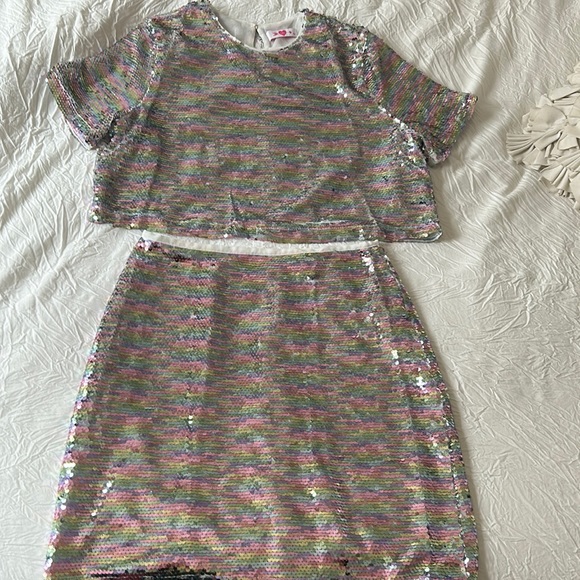 Buddy Love | Skirts | Eras Tour Rainbow Sequin Matching Set | Poshmark